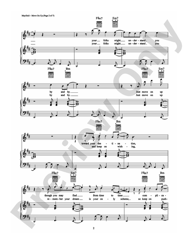 Move On Up: Piano/Vocal/Chords: Curtis Mayfield - Digital Sheet Music ...