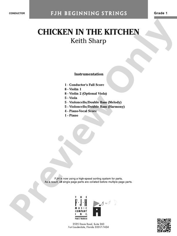 Chicken in the Kitchen: Score: String Orchestra Score: Keith Sharp ...