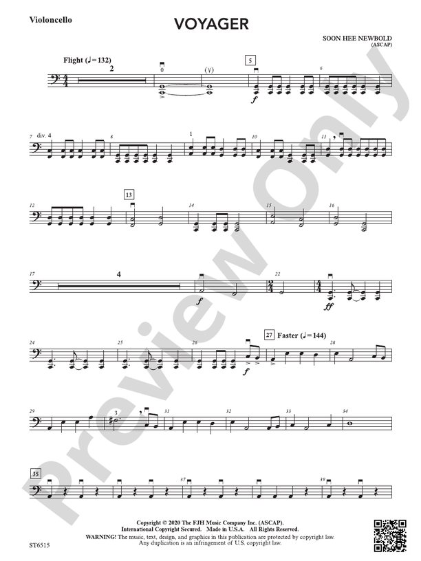 Voyager: Violoncello: Violoncello Part: Soon Hee Newbold - Digital ...