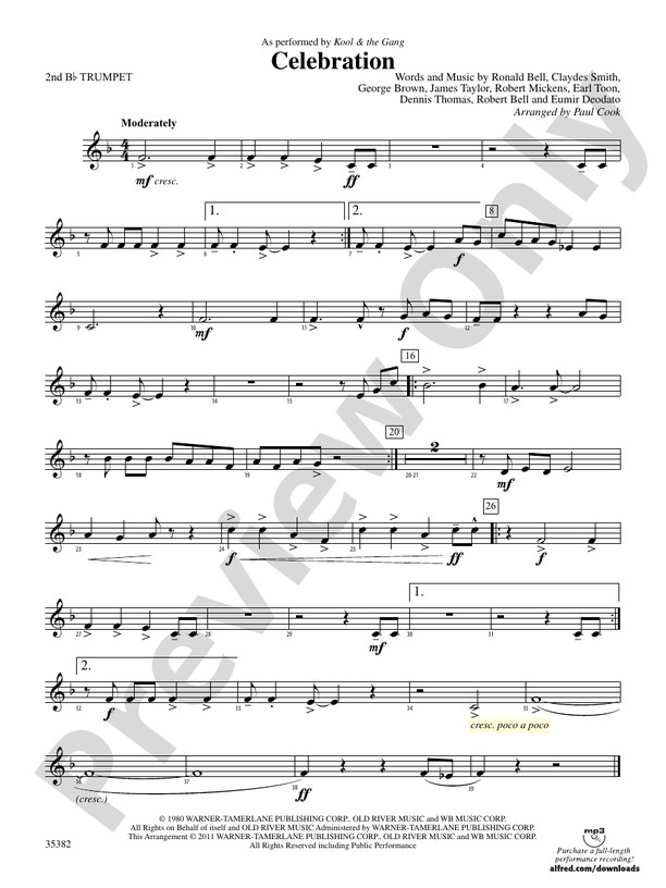 Celebration: 2nd B-flat Trumpet: 2nd B-flat Trumpet Part - Digital ...