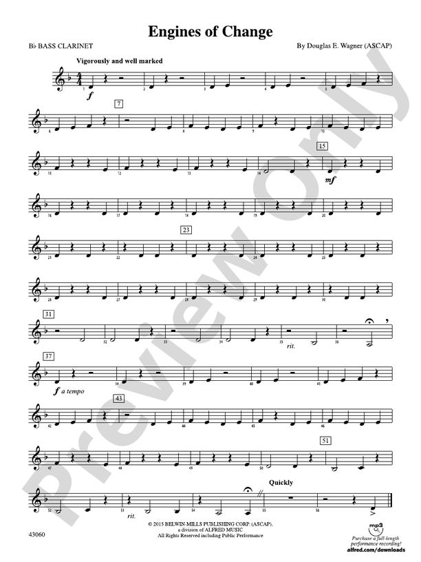 Engines of Change: B-flat Bass Clarinet: B-flat Bass Clarinet Part ...