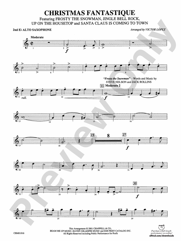 Christmas Fantastique (Medley): 2nd E-flat Alto Saxophone: 2nd E-flat Alto Saxophone Part ...