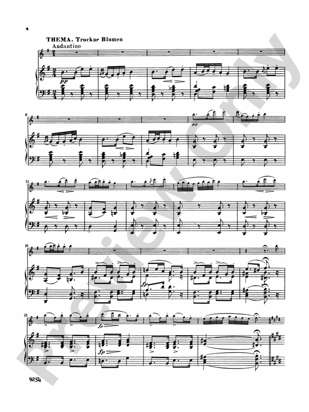 Schubert: Introduction and Variations on a Theme "Ihr Blümlein Alle": Introduction and ...