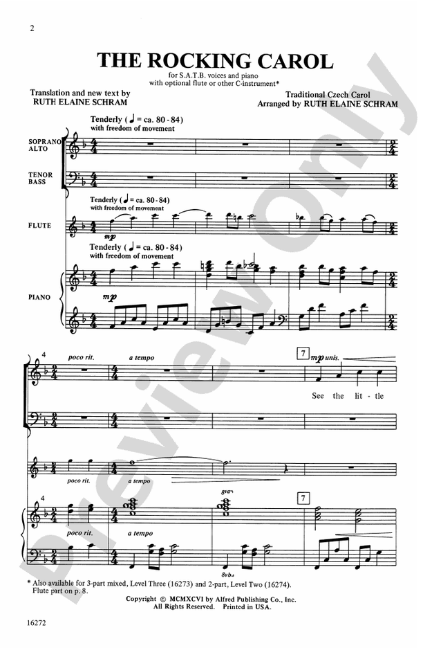 The Rocking Carol: SATB Choral Octavo - Digital Sheet Music Download