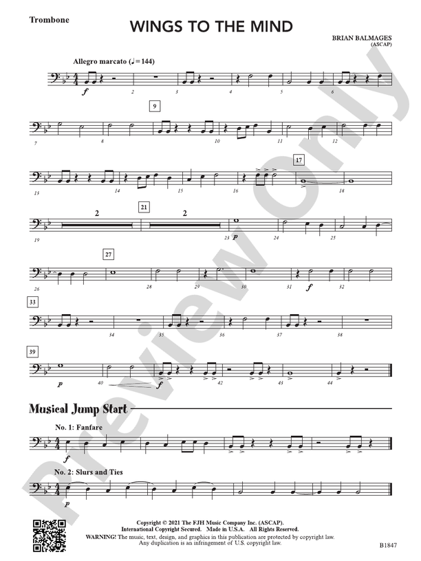 Wings to the Mind: Trombone: Trombone Part: Brian Balmages - Digital ...