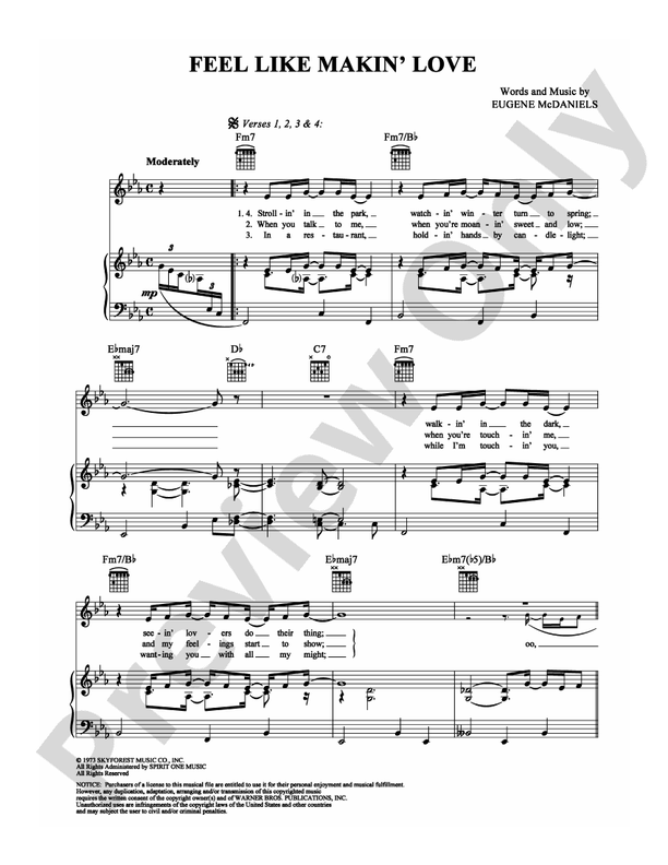 Feel Like Makin' Love: Piano/Vocal/Chords: Roberta Flack - Digital ...