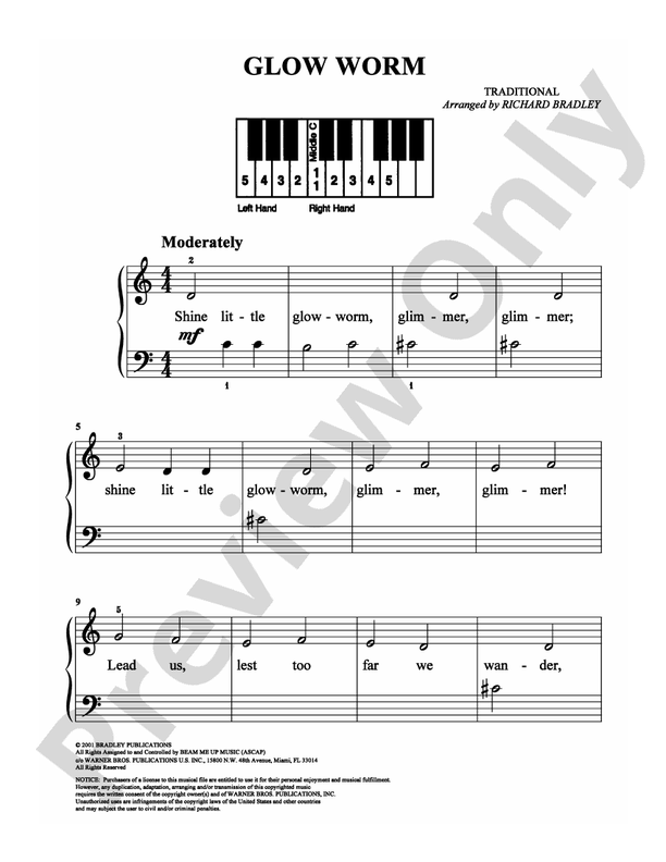 Glow Worm: Easy Piano: Traditional - Digital Sheet Music Download