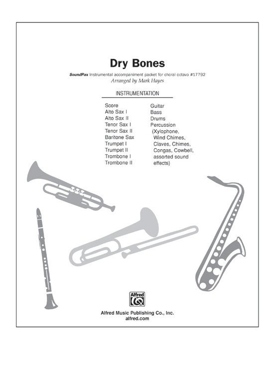 Dry Bones: B-flat Tenor Saxophone: B-flat Tenor Saxophone Part ...