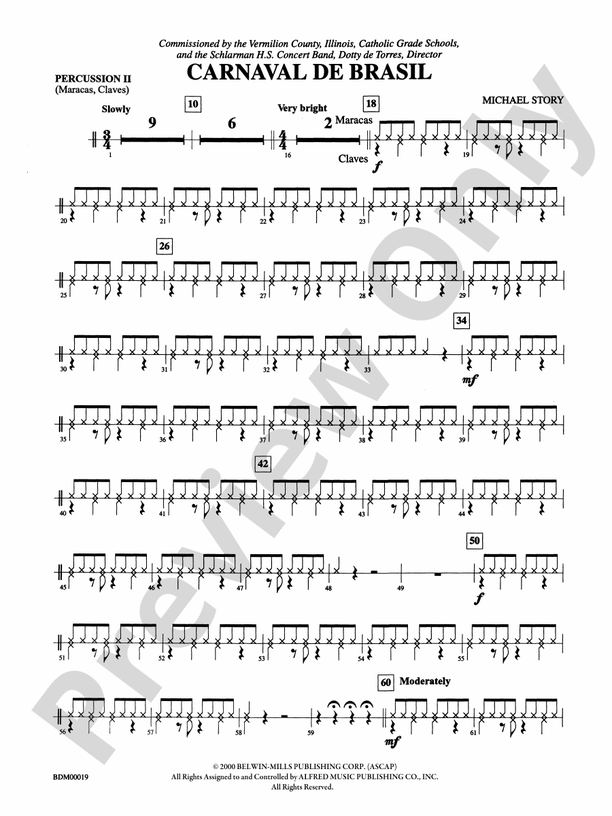 Carnaval de Brasil: 2nd Percussion: 2nd Percussion Part - Digital Sheet ...