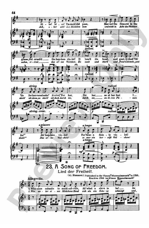 Mozart: 39 Songs for Medium High Voice (German/English/French/Italian ...