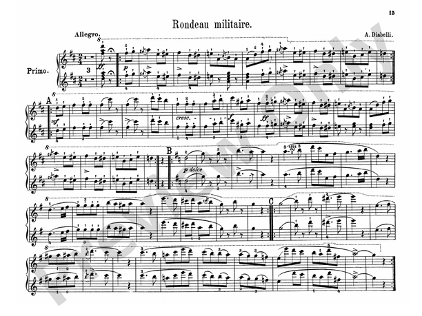 Diabelli: 2 Sonates Mignonnes and Rondeau Militaire: Rondeau Militaire ...