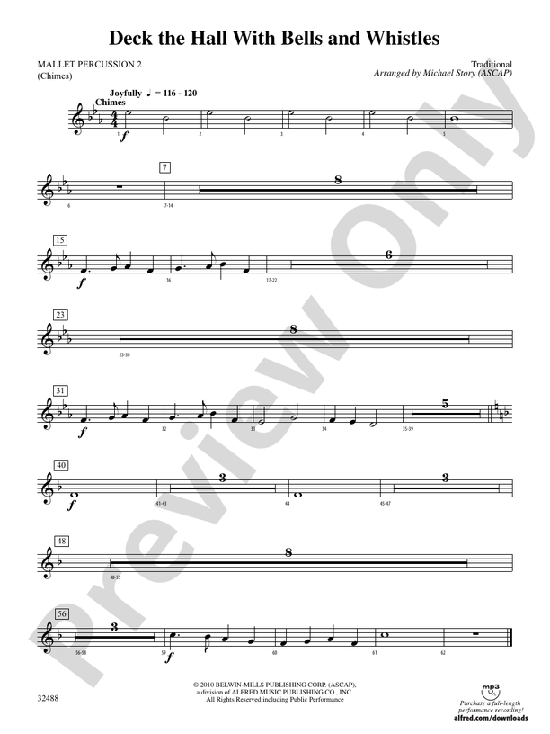 Deck the Hall with Bells and Whistles: 2nd Mallet Percussion: 2nd ...