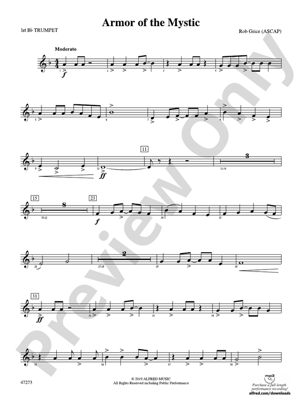 Armor of the Mystic: 1st B-flat Trumpet: 1st B-flat Trumpet Part ...