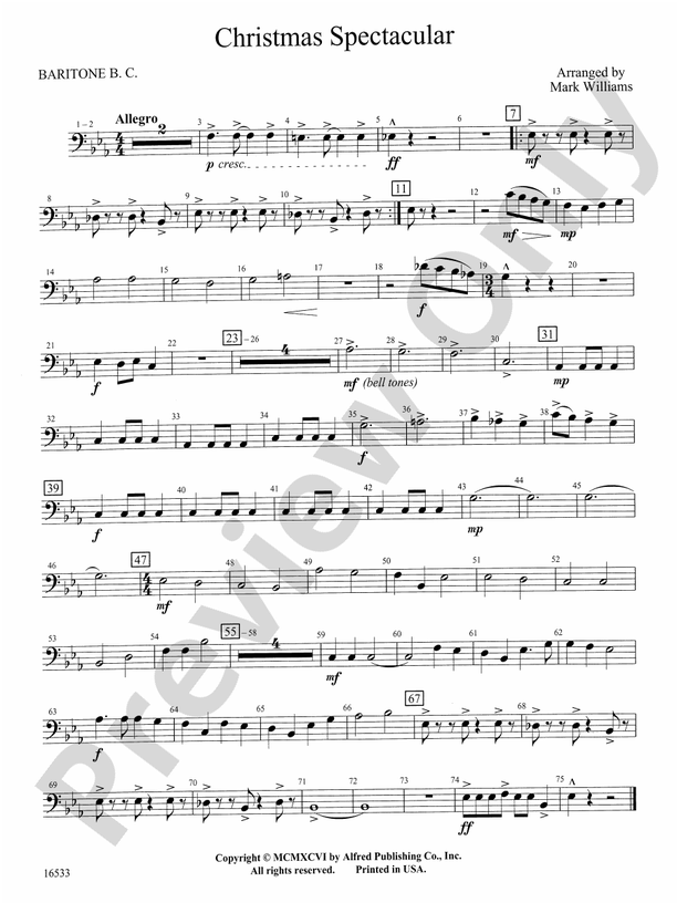 Christmas Spectacular: Baritone B.C.: Baritone B.C. Part - Digital ...