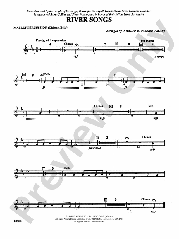 River Songs: Mallets: Mallets Part - Digital Sheet Music Download
