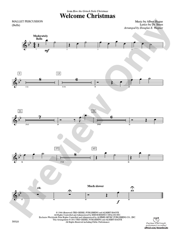 Welcome Christmas (from How the Grinch Stole Christmas): Mallets ...