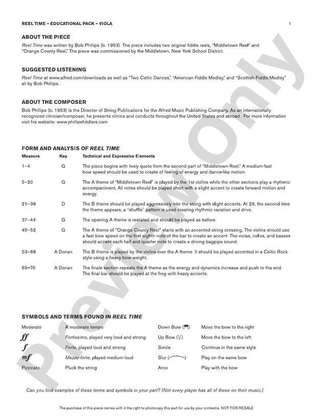 Reel Time: Viola Educational Pack: Viola Educational Pack Part ...