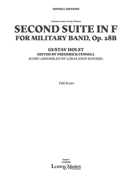 Second Suite in F: Concert Band Conductor Score: Gustav Holst | Sheet Music