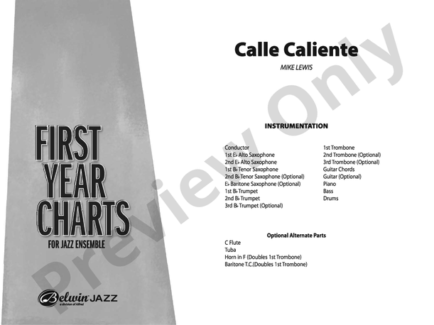Calle Caliente: Jazz Ensemble Conductor Score & Parts: Mike Lewis ...