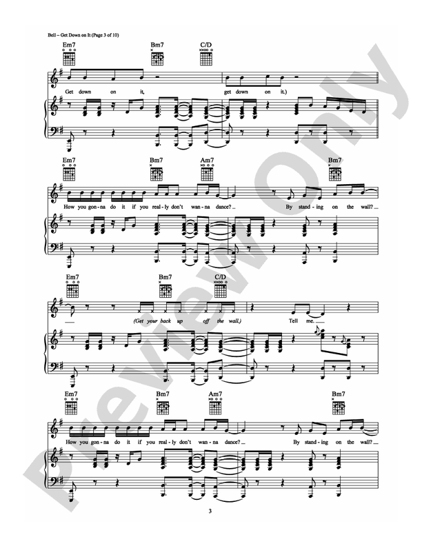 Get Down on It: Piano/Vocal/Chords: Kool & The Gang - Digital Sheet ...