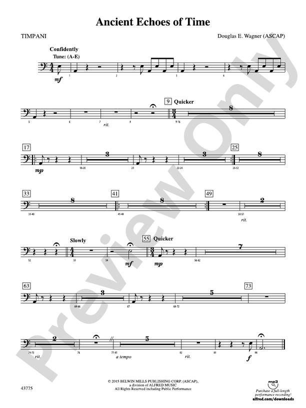 Ancient Echoes of Time: Timpani: Timpani Part - Digital Sheet Music ...