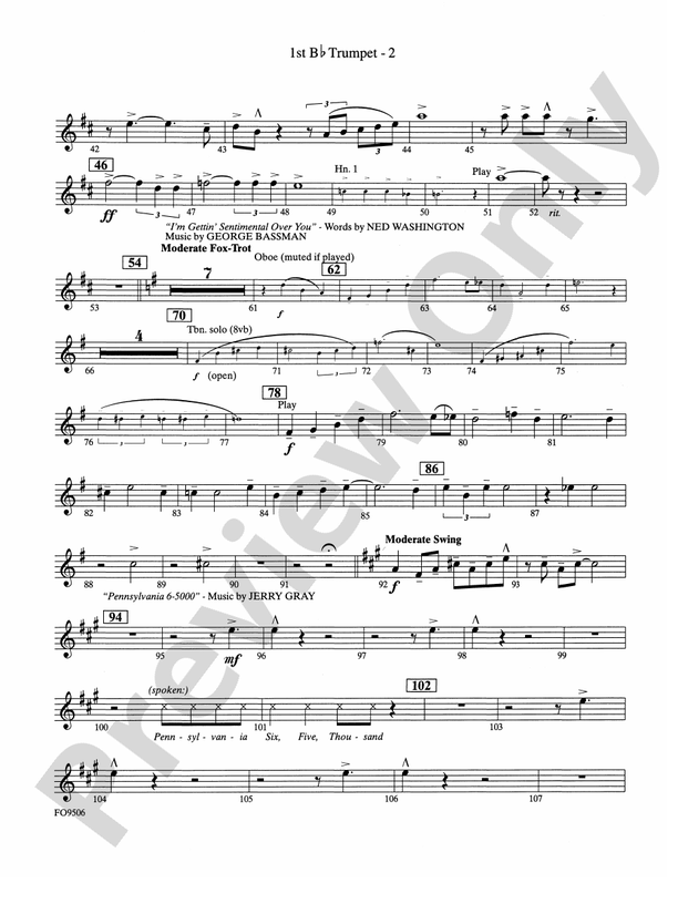 A Salute to the Big Bands: 1st B-flat Trumpet: 1st B-flat Trumpet Part ...