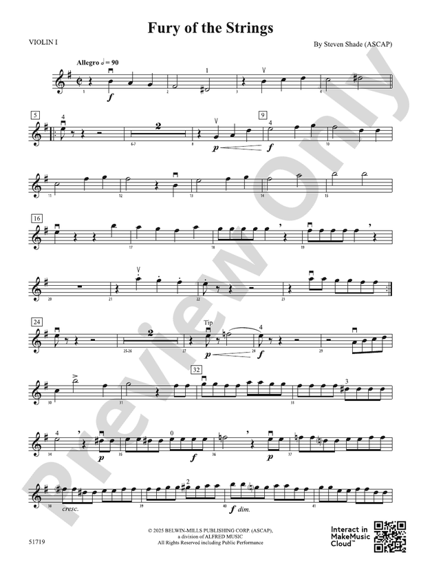 Fury of the Strings: 1st Violin: 1st Violin Part - Digital Sheet Music ...