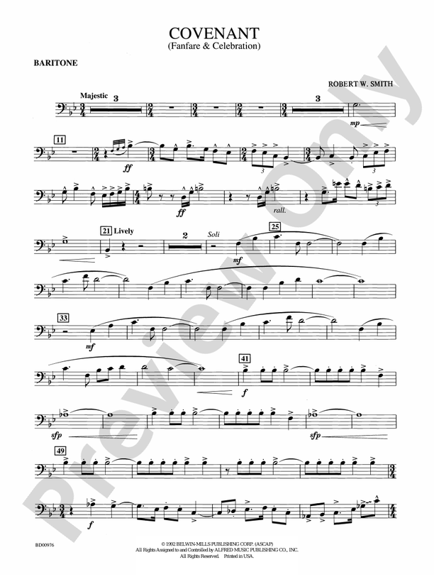 Covenant: Baritone B.C.: Baritone B.C. Part - Digital Sheet Music Download