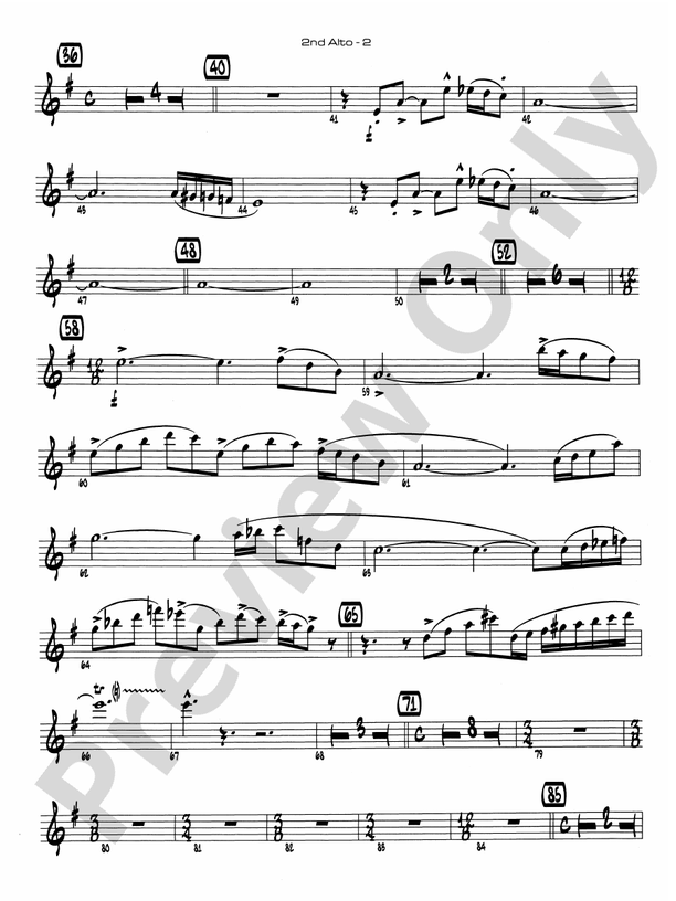 Channel One Suite: 2nd E-flat Alto Saxophone: 2nd E-flat Alto Saxophone Part - Digital Sheet ...