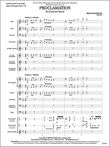 Proclamation: Concert Band Conductor Score: Brian Balmages | Sheet Music