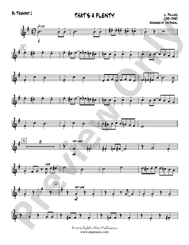 That's a Plenty: 1st B-flat Trumpet: 1st B-flat Trumpet Part - Digital Sheet Music Download