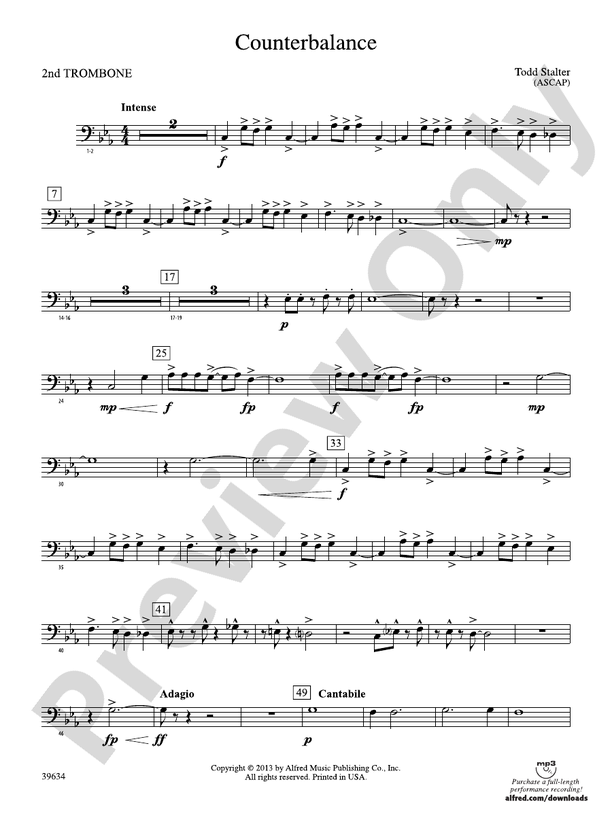 Counterbalance: 2nd Trombone: 2nd Trombone Part - Digital Sheet Music Download