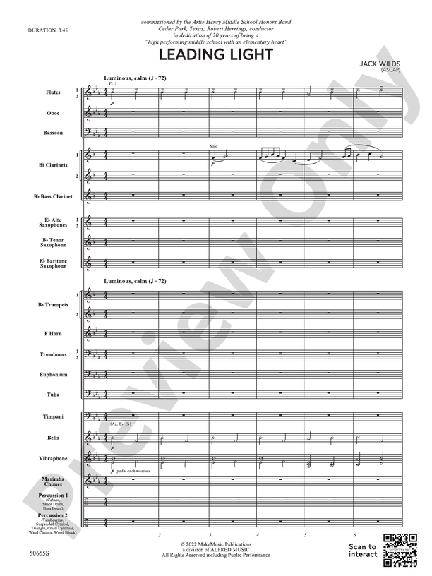 Leading Light: Score: Concert Band Conductor Score & Parts - Digital ...