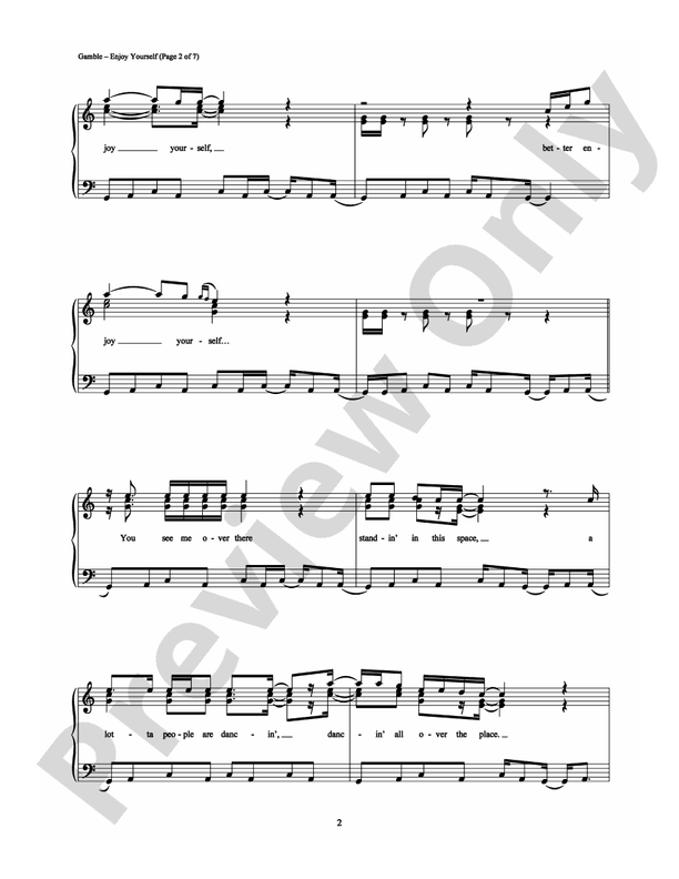 Enjoy Yourself: Piano/Vocal/Chords: The Jacksons - Digital Sheet Music ...
