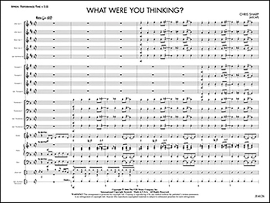 What Were You Thinking?: Jazz Ensemble Conductor Score: Chris Sharp ...