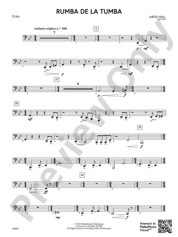 Rumba de la Tumba: Tuba: Tuba Part - Digital Sheet Music Download