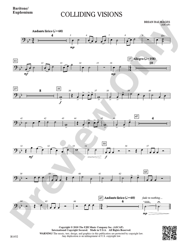 Colliding Visions: Baritone/Euphonium: Baritone/Euphonium Part: Brian ...