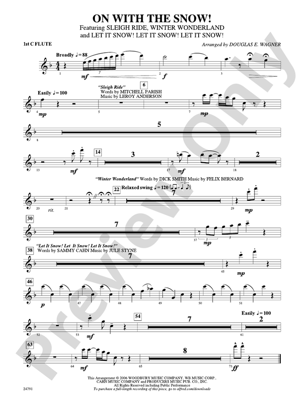 On with the Snow!: Flute: Flute Part - Digital Sheet Music Download