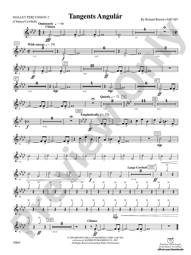 Tangents Angulár: 2nd Mallet Percussion: 2nd Mallet Percussion Part ...