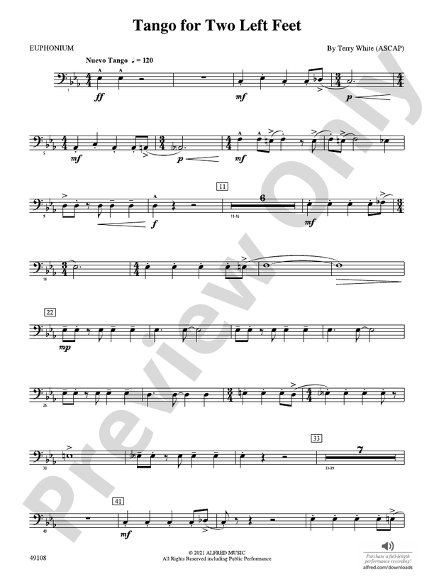 Tango for Two Left Feet: Baritone B.C.: Baritone B.C. Part - Digital ...