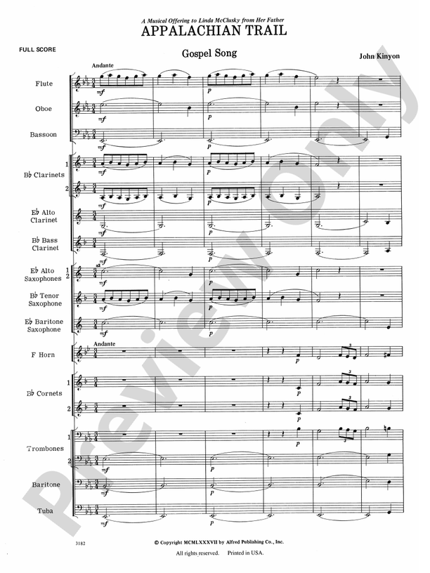 Appalachian Trail: Score: Concert Band Score - Digital Sheet Music Download