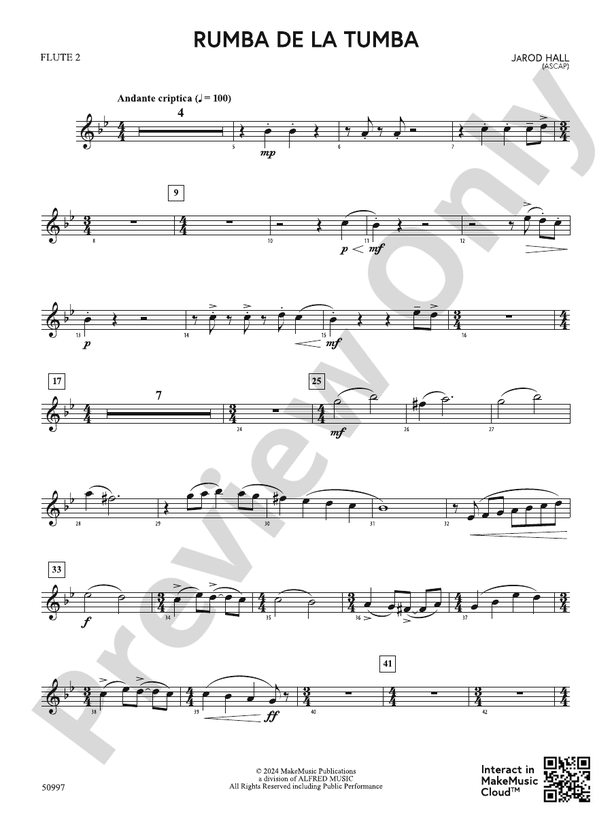 Rumba de la Tumba: 2nd Flute: 2nd Flute Part - Digital Sheet Music Download