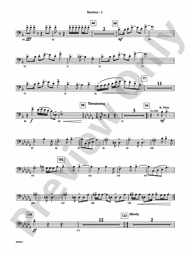 Twelve Seconds to the Moon: Baritone B.C.: Baritone B.C. Part - Digital Sheet Music Download