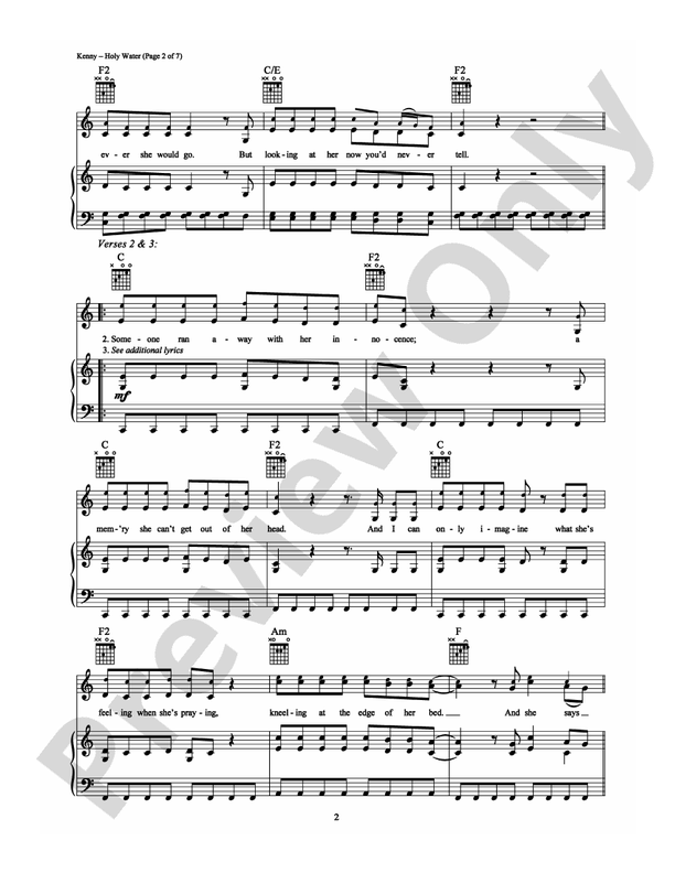 Holy Water: Piano/Vocal/Chords: Big & Rich - Digital Sheet Music Download