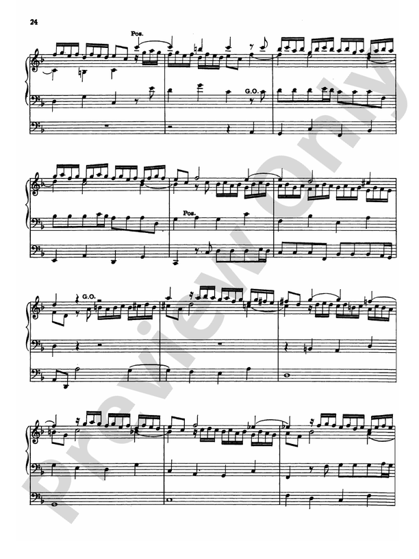 Bach: Organ Works: Fugue in F Major Part - Digital Sheet Music Download