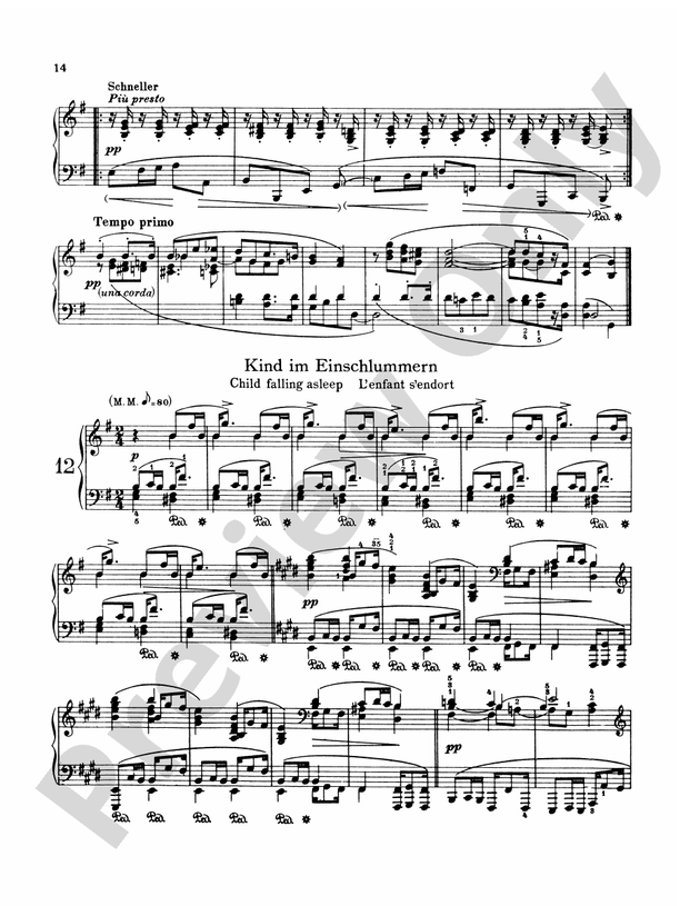 Schumann Scenes From Childhood Op 15 Child Falling Asleep Part