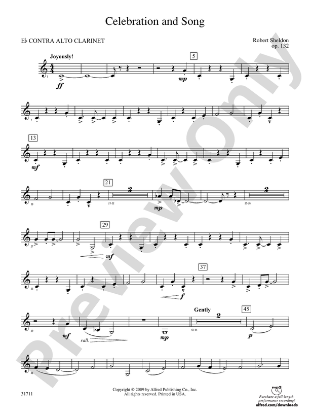 Celebration and Song: (wp) E-flat Contrabass Clarinet: (wp) E-flat Contrabass Clarinet World ...