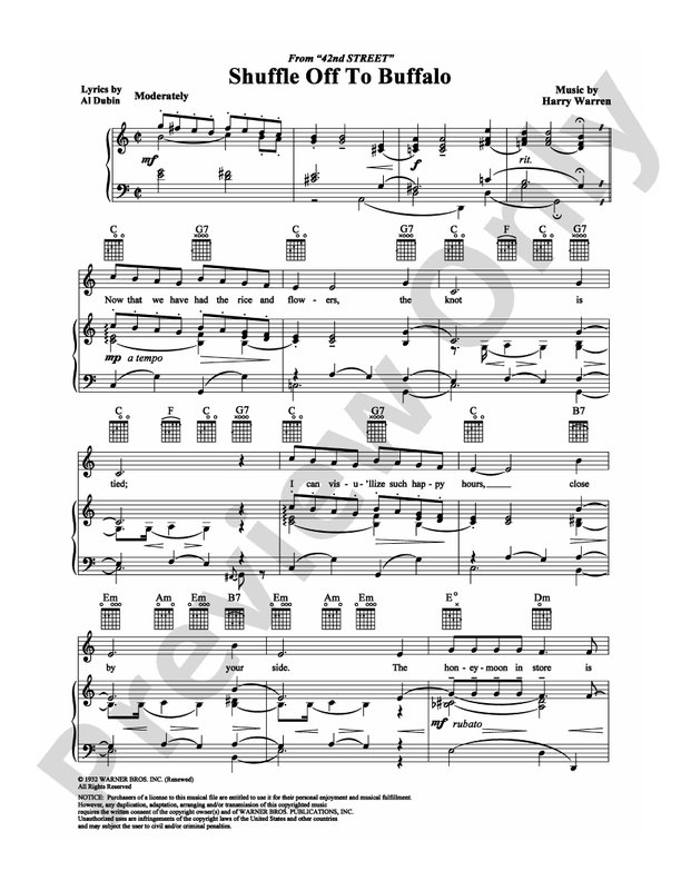 Shuffle Off To Buffalo: Piano/Vocal/Chords: Harry Warren - Digital ...