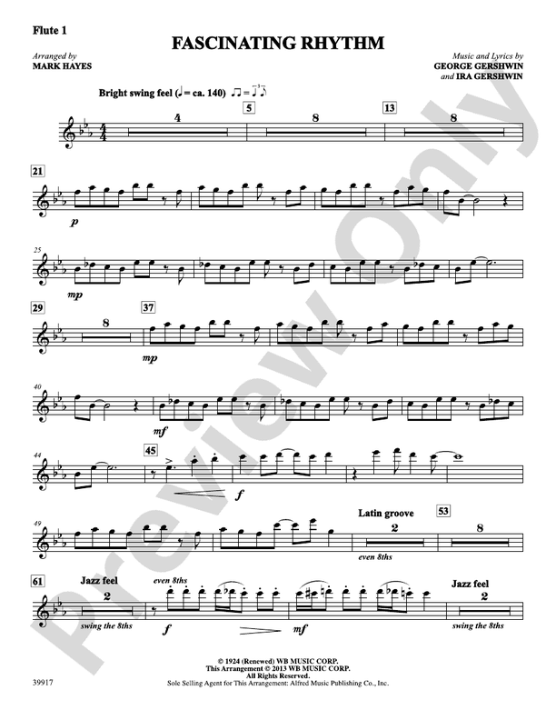 Fascinating Rhythm: Flute: Flute Part - Digital Sheet Music Download