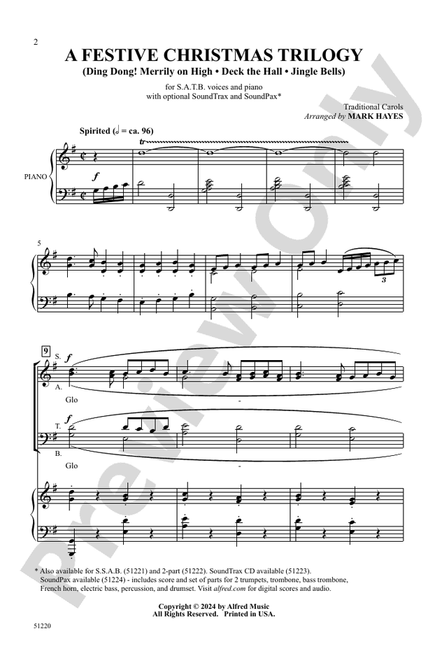A Festive Christmas Trilogy: SATB Choral Octavo - Digital Sheet Music ...